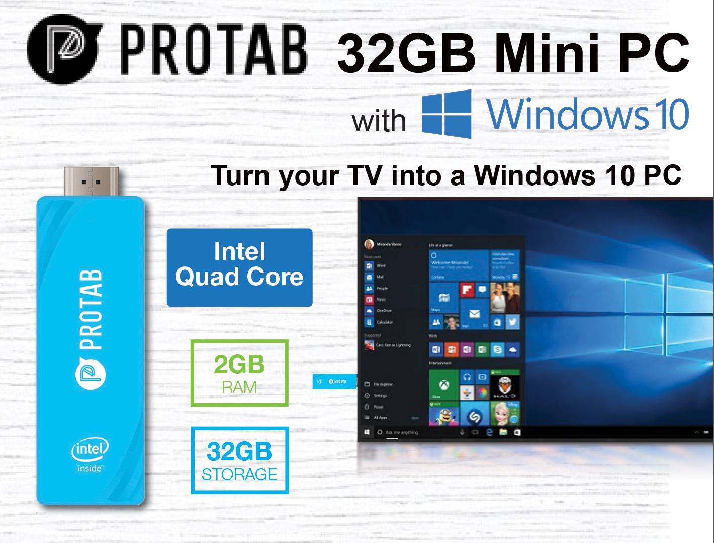 ProTab Mini PC Stick with Windows 10