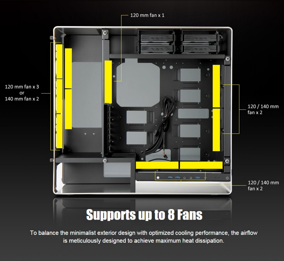 In Win 909 Aluminium Full Tower Case - Silver